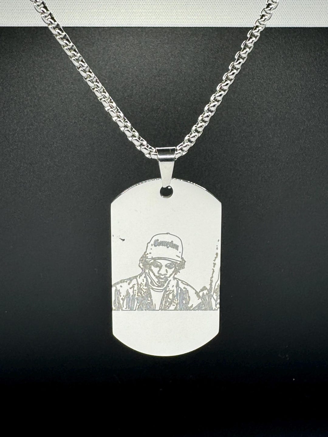 Eazy-e Dog Tag Laser Engraved - Etsy