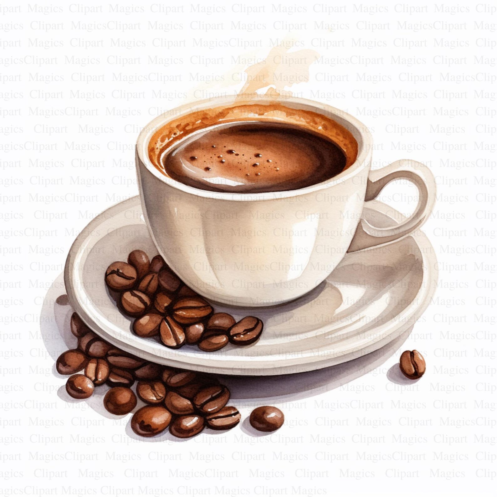 Coffee Clipart 5 High Quality Jpgs Digital Download Food Clipart Coffee ...