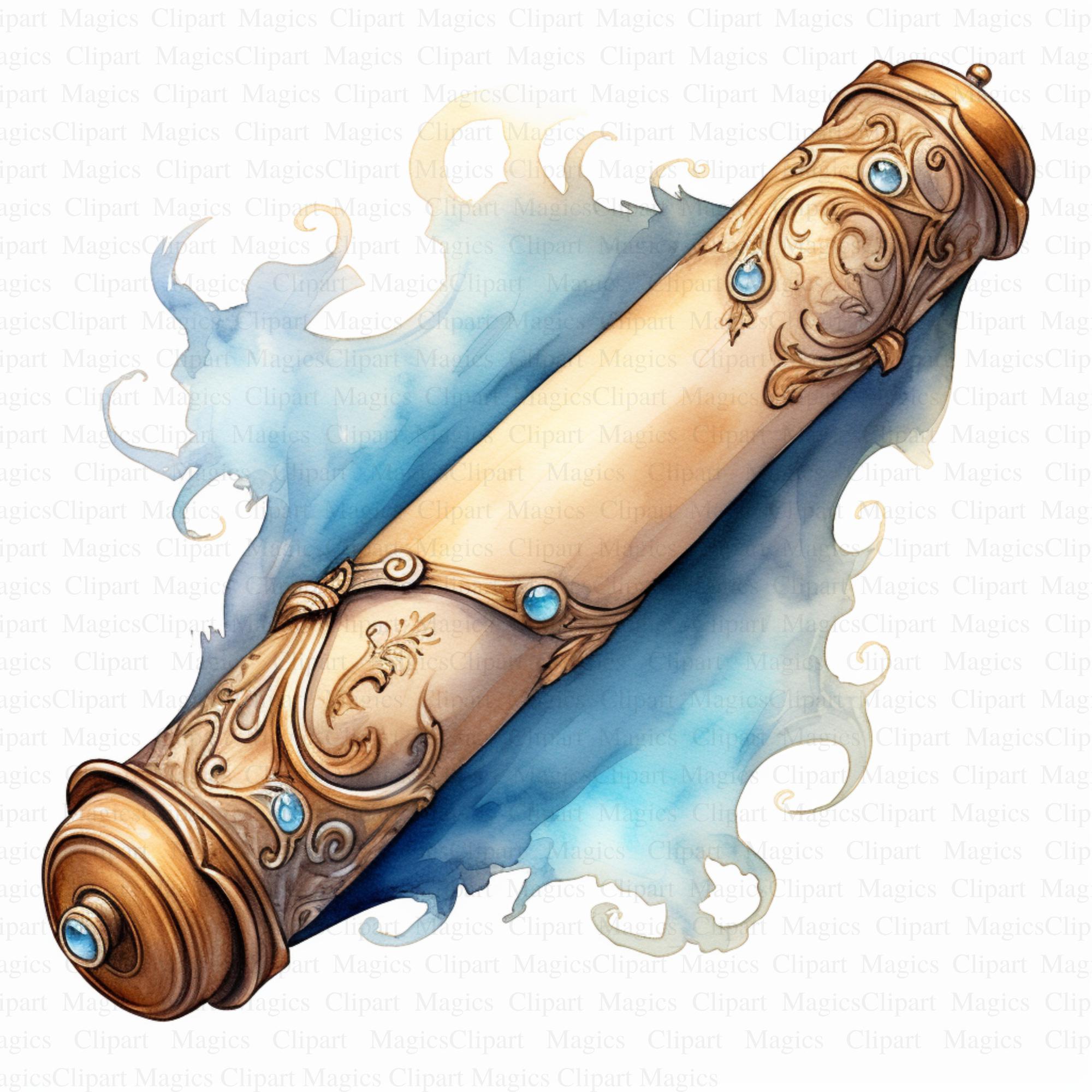 Medieval Scroll Clipart 5 High Quality Jpgs Digital Download Vintage ...