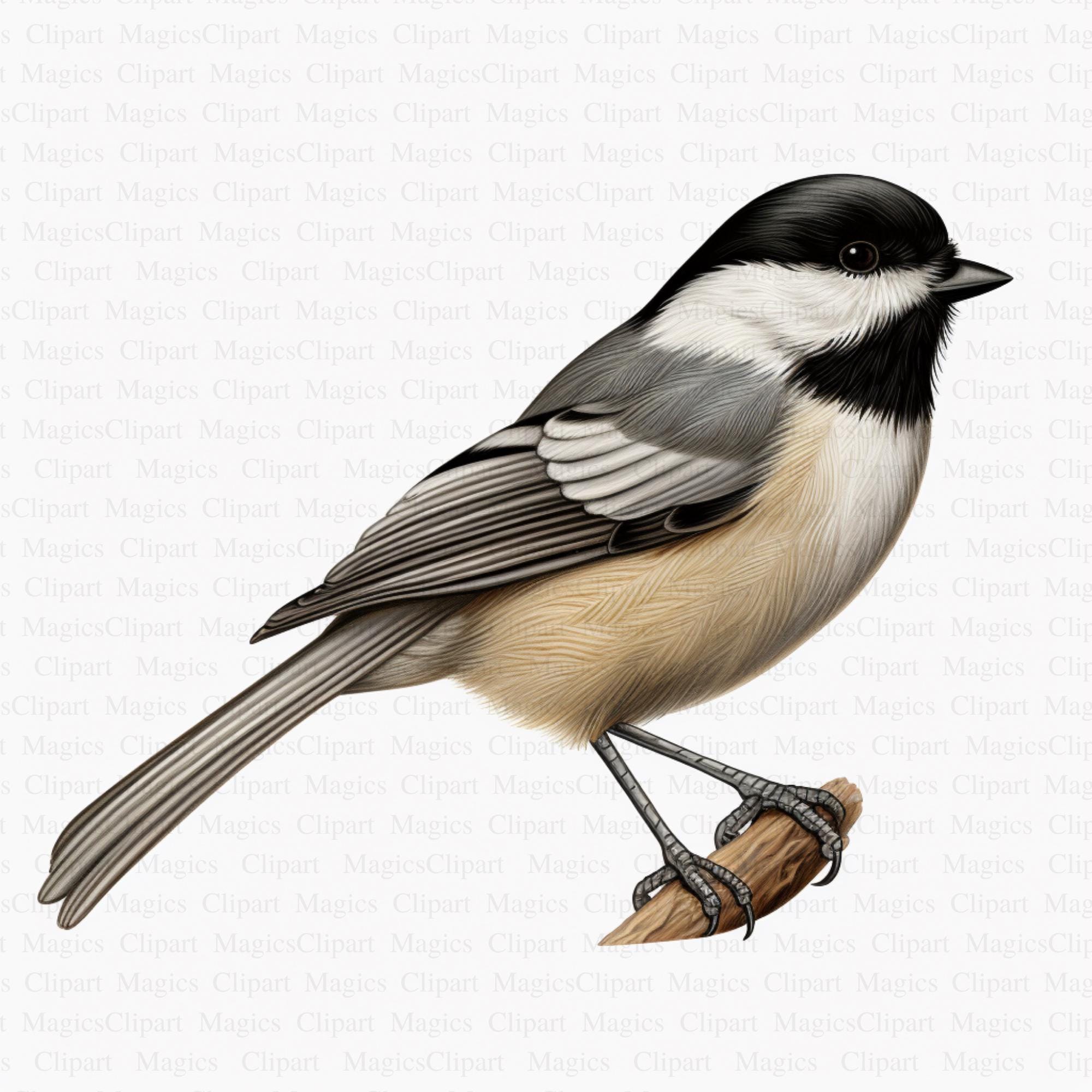 Chickadee Clipart 5 High Quality Jpgs Digitaldownload Digital Paper ...