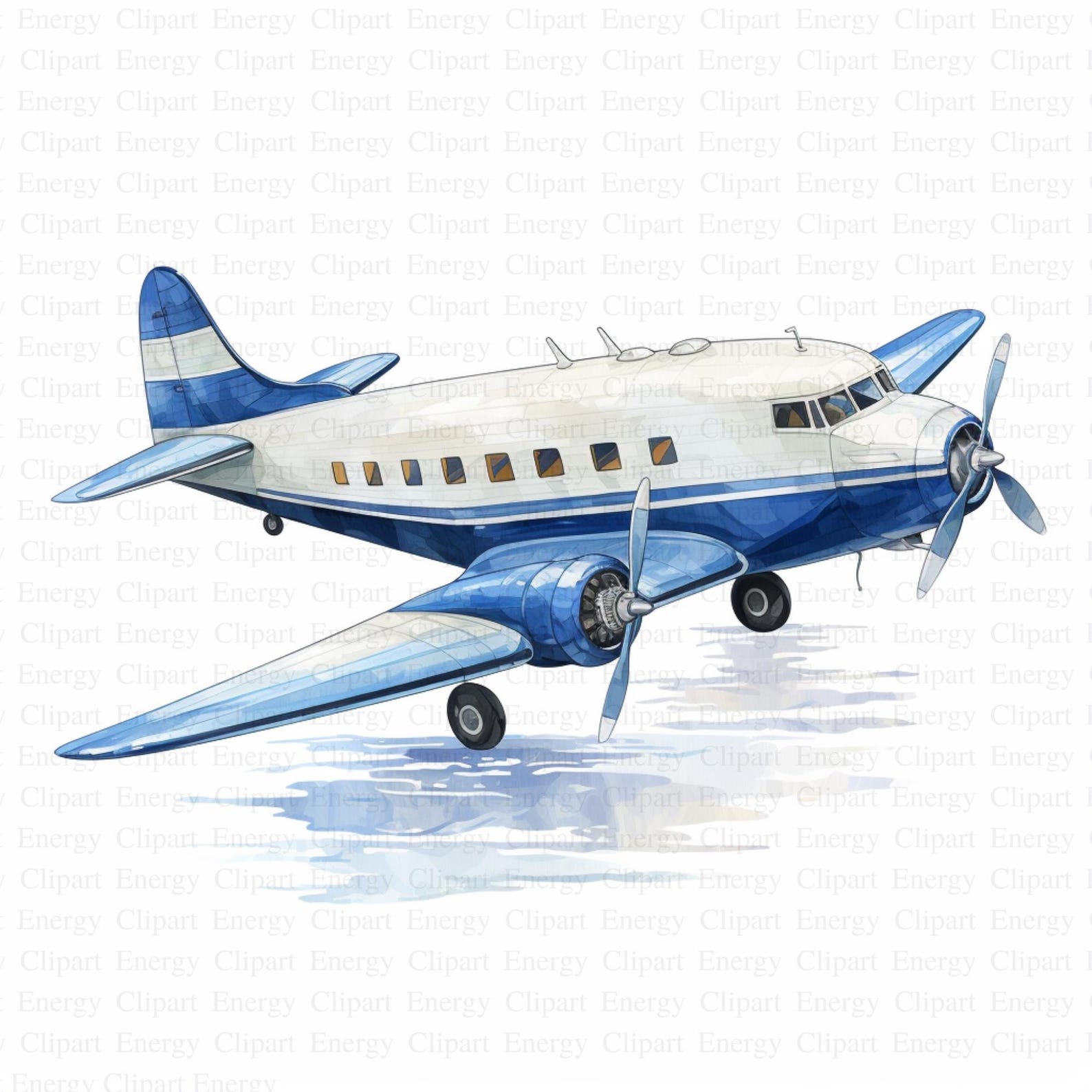 Airplane Clipart | 5 High Quality Jpgs | Digital Download | Aeroplane ...