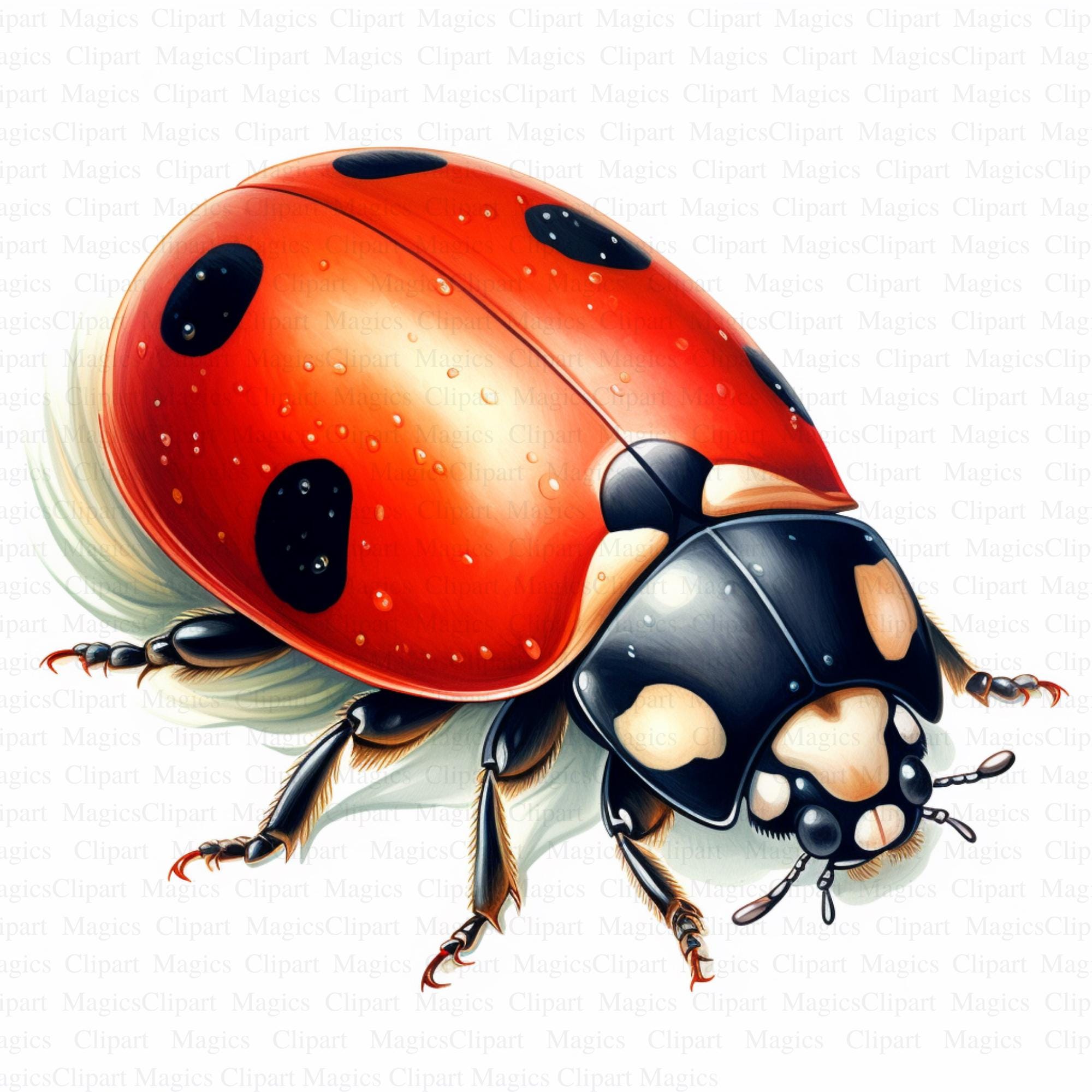 Ladybug Clipart 5 High Quality Jpgs Digital Download Scrapbooking ...