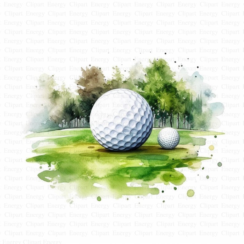 Golfing Clip Art 5 High Quality Jpgs Digital Download Golf Clipart Golf ...