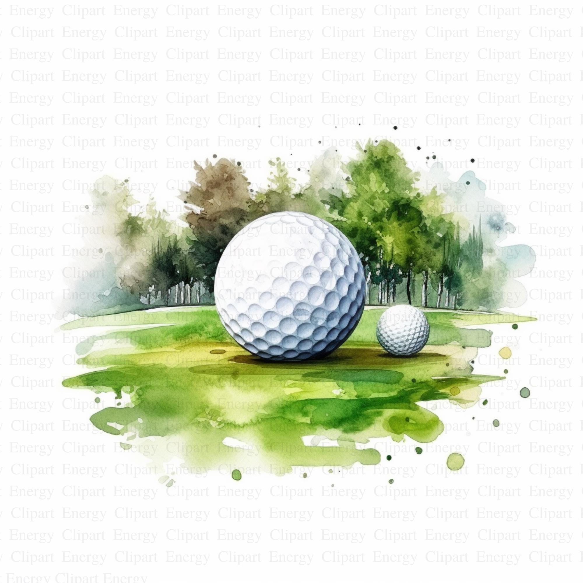 Golfing Clip Art 5 High Quality Jpgs Digital Download Golf Clipart Golf ...