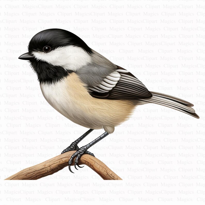 Chickadee Clipart 5 High Quality Jpgs Digitaldownload Digital Paper ...