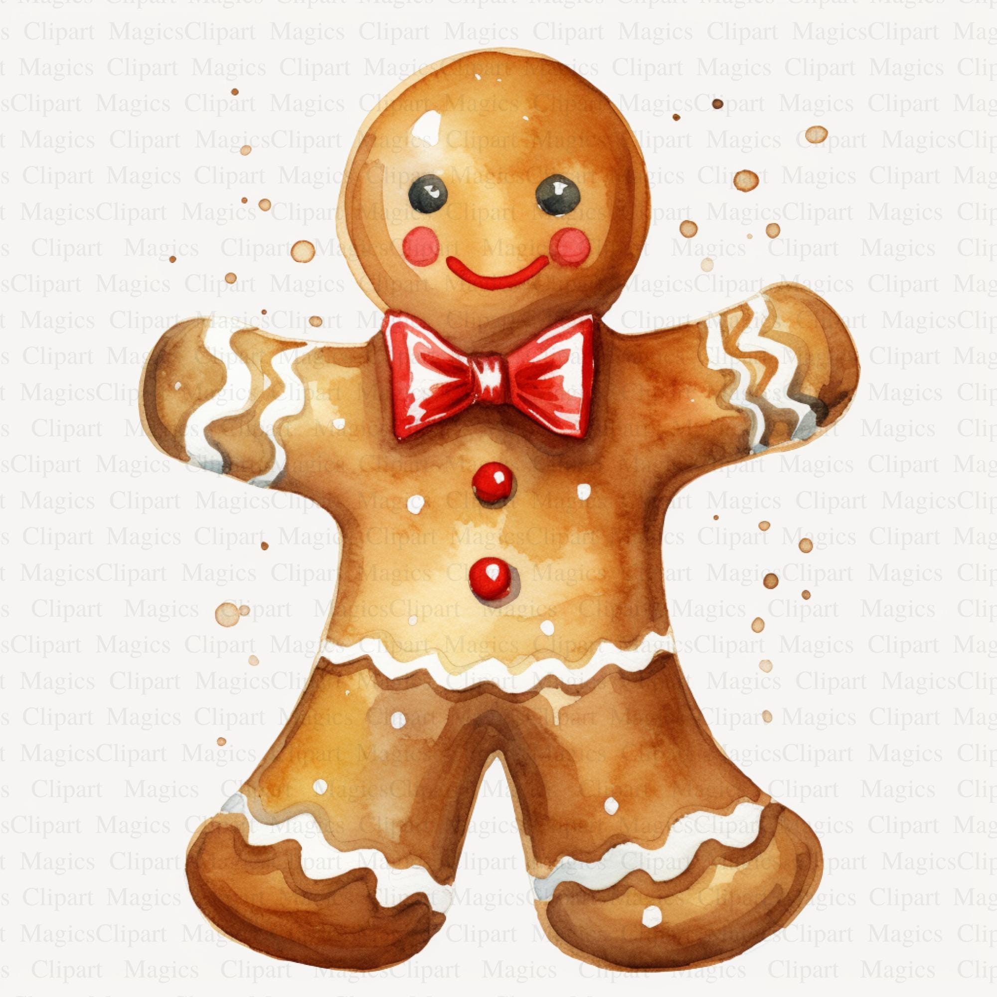 Gingerbread Man Clipart | 5 High Quality Jpgs | Digital Download ...