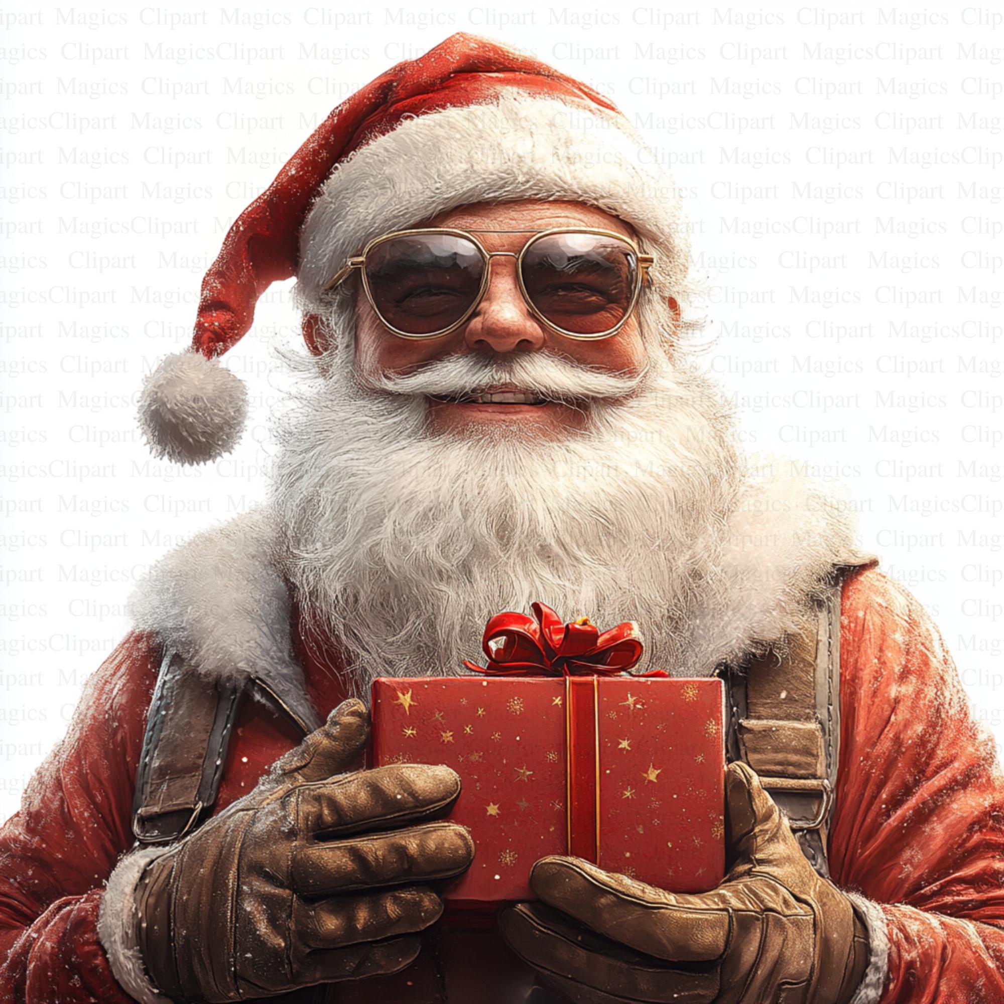 Christmas Santa Claus Clipart 5 High Quality Jpgs Digitaldownload Wall ...