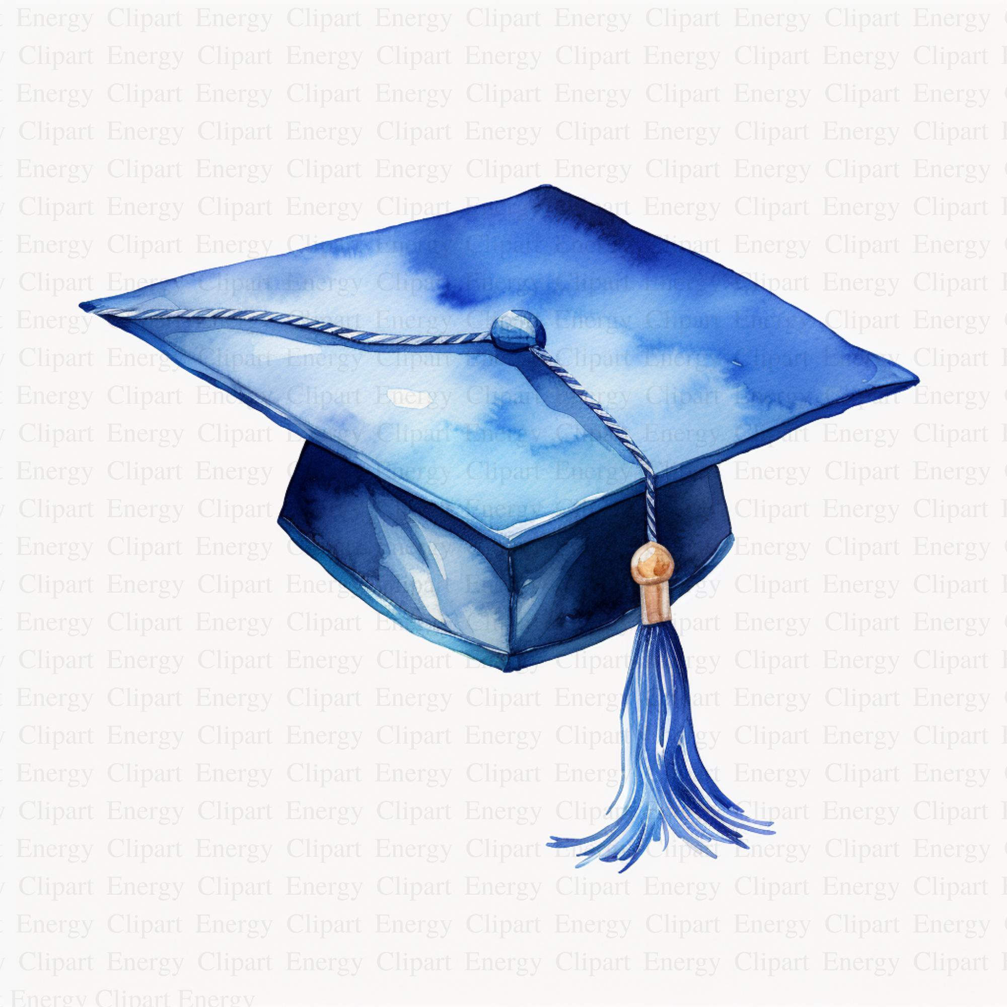 Graduation Cap Clipart | 5 High Quality Jpgs | Digital Download | Grad ...
