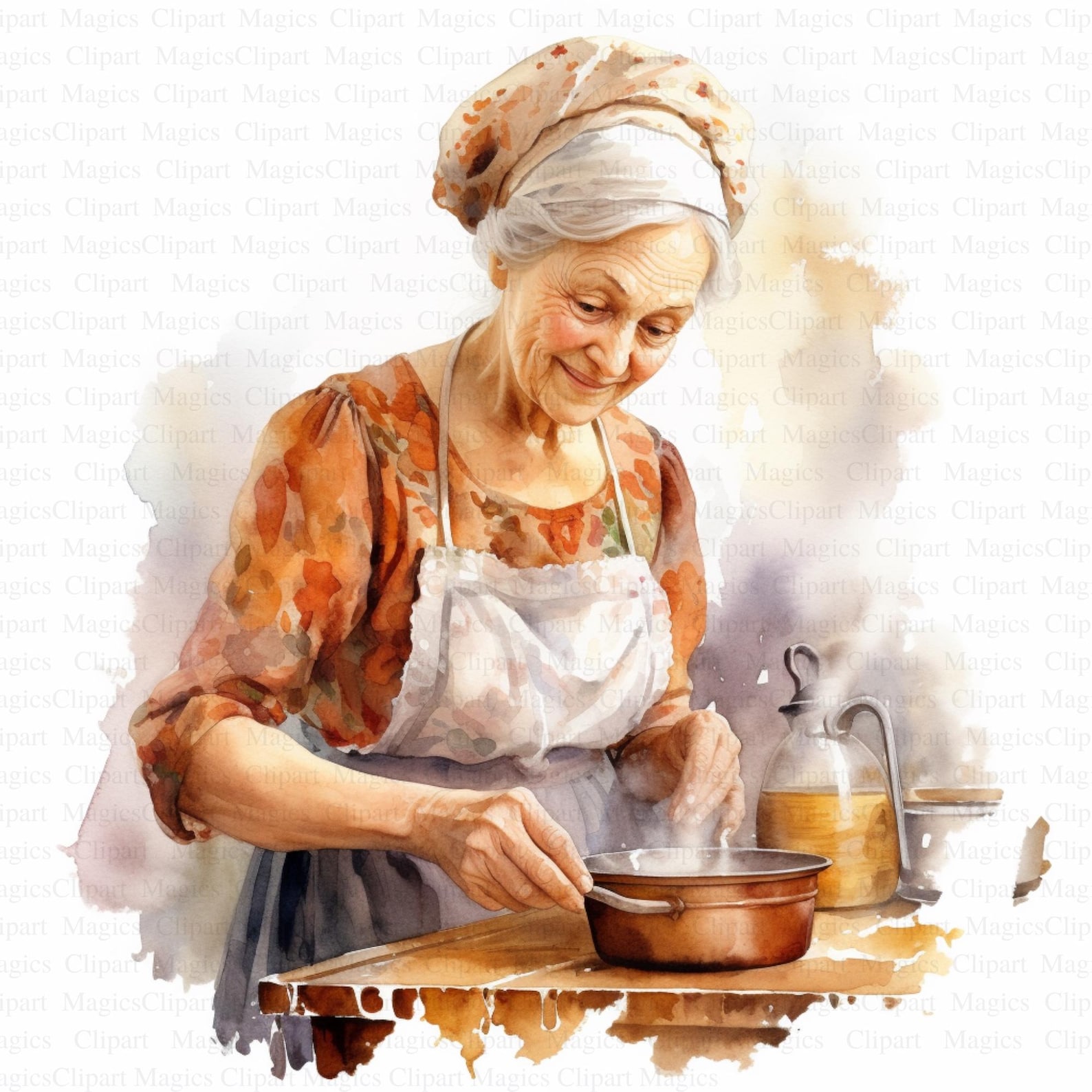 Old Fashioned Cooking Clipart 5 High Quality Jpgs Instant Digital ...