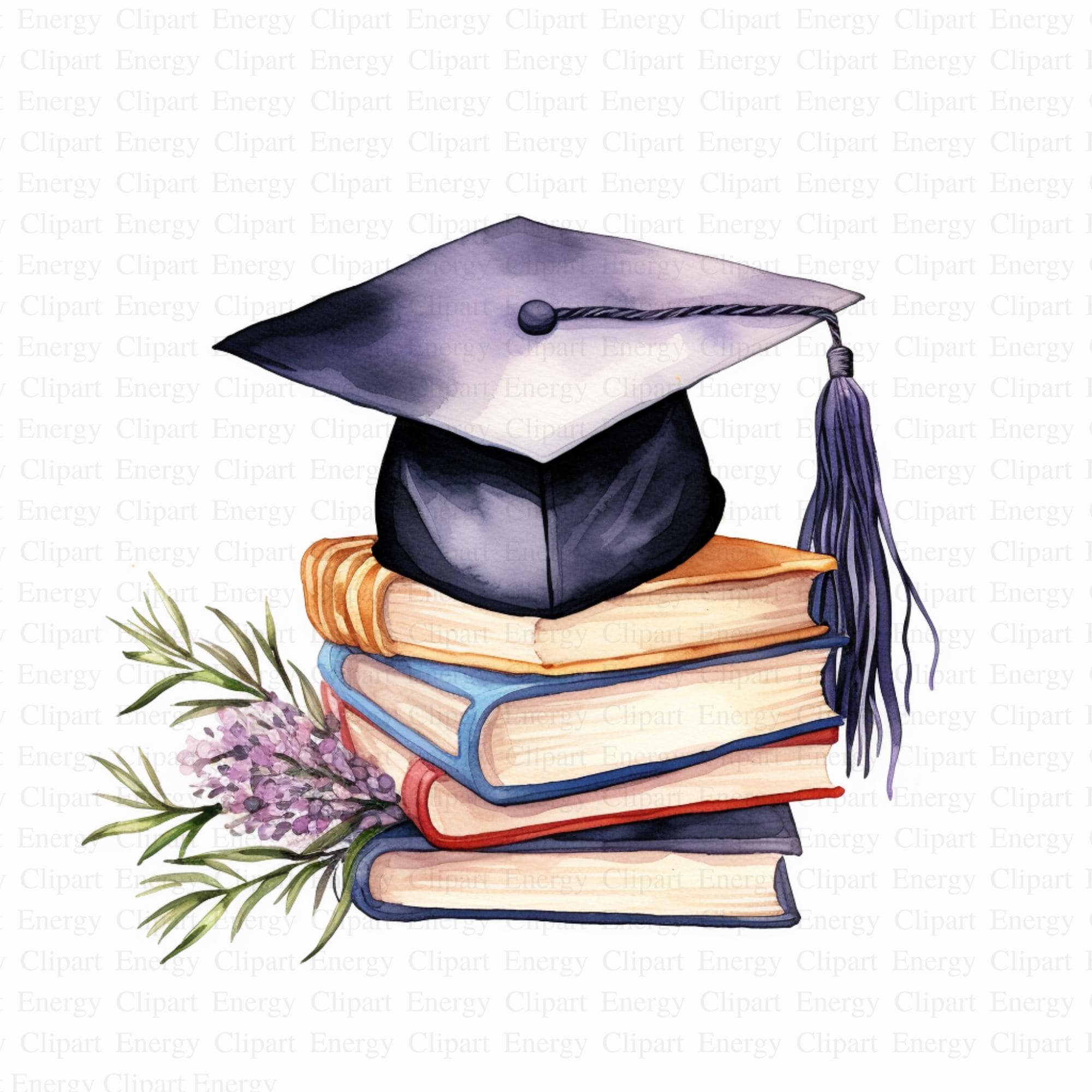 Graduation Cap Clipart 5 High Quality Jpgs Digital Download Graduation ...