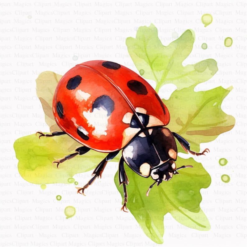 Ladybug Clipart | 5 High Quality Jpgs | Digital Download | Ladybug ...
