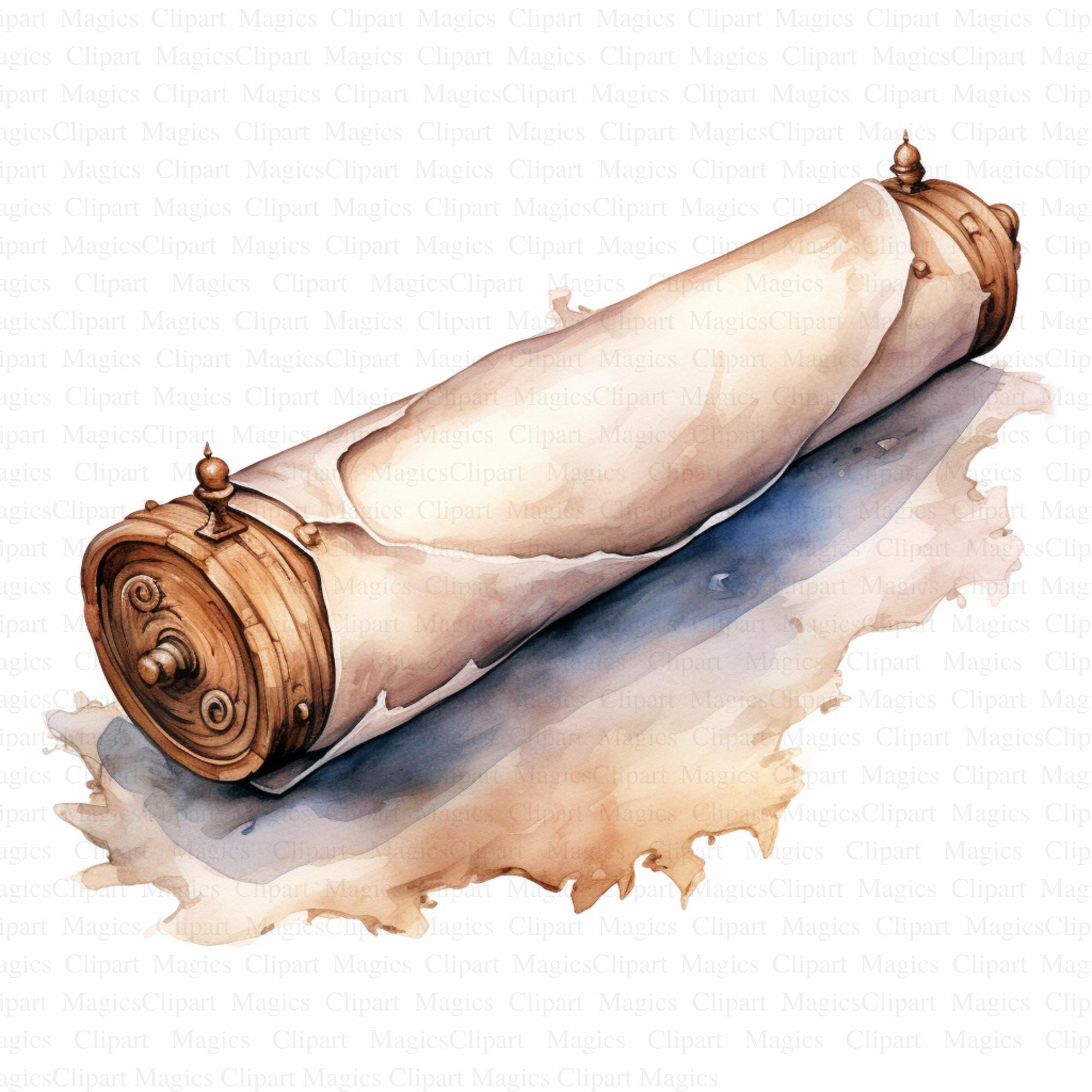 Medieval Scroll Clipart 5 High Quality Jpgs Digital Download Vintage ...