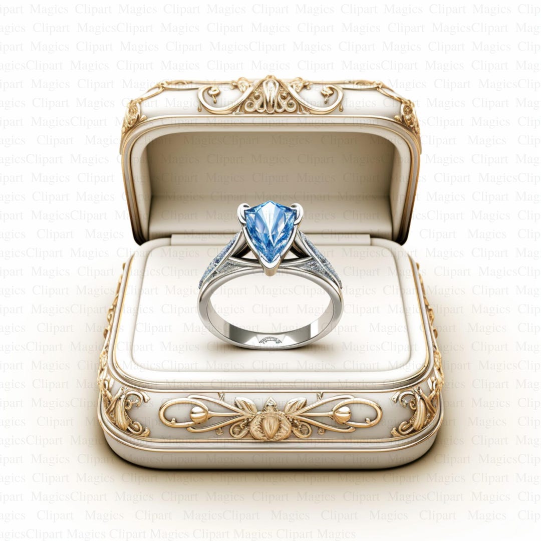 Wedding Ring Box Clipart 5 High Quality Jpgs Digitaldownload Wedding ...