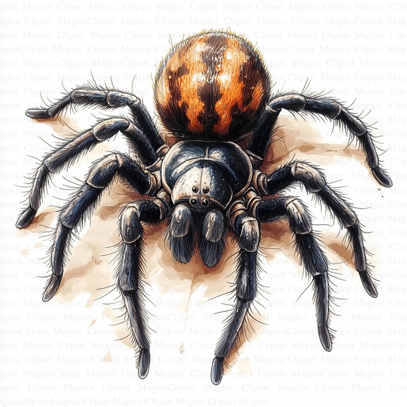 Tarantula Spider Clipart 5 High Quality Jpgs Digital Download Printable ...