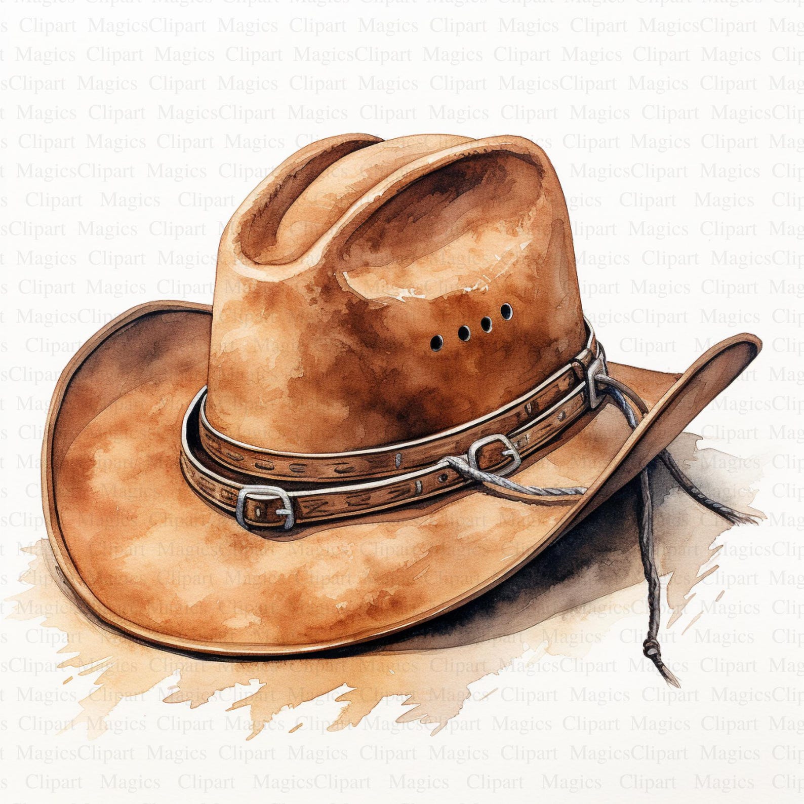 Cowboy Hat Clipart 5 High Quality Jpgs Digitaldownload Card Making ...