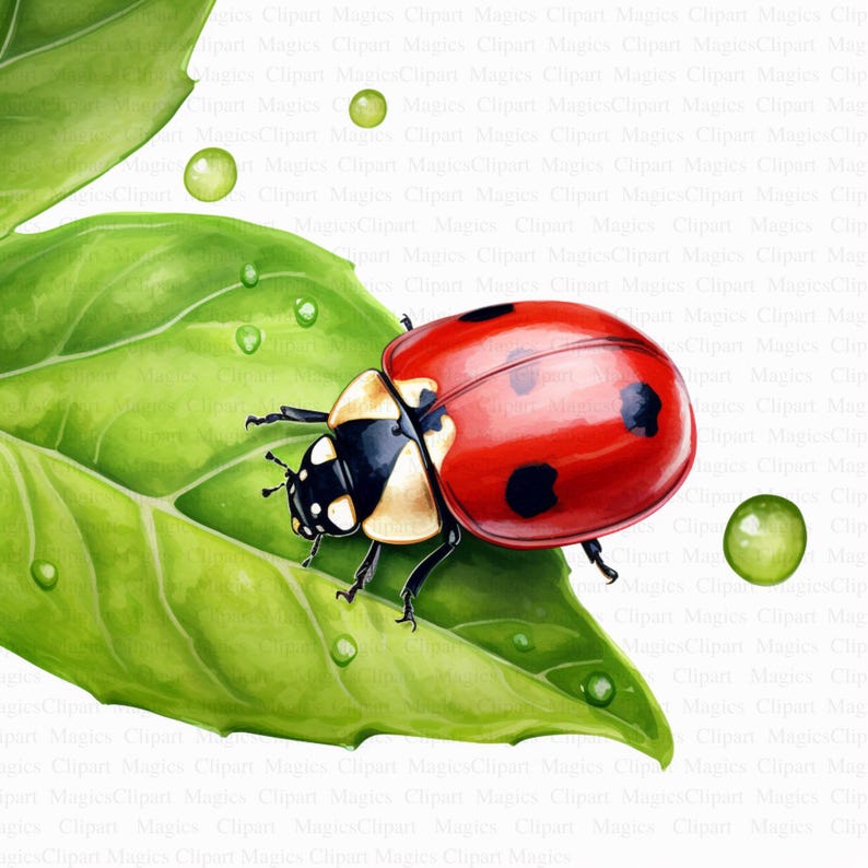 Ladybug Clipart | 5 High Quality Jpgs | Digital Download | Ladybug ...