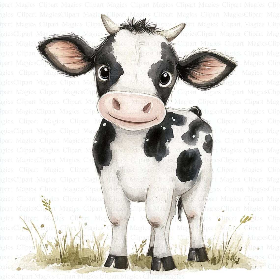 Cartoon Kuh Clipart | 5 hochwertige JPGs | DigitalDownload | Kunst ...