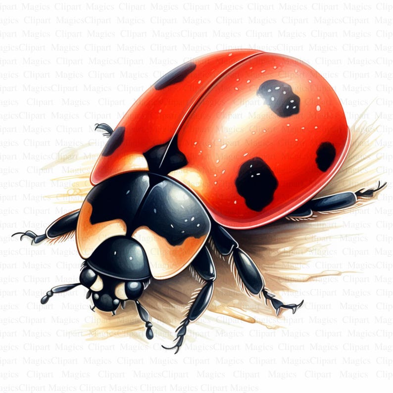 Ladybug Clipart 5 High Quality Jpgs Digital Download Scrapbooking ...