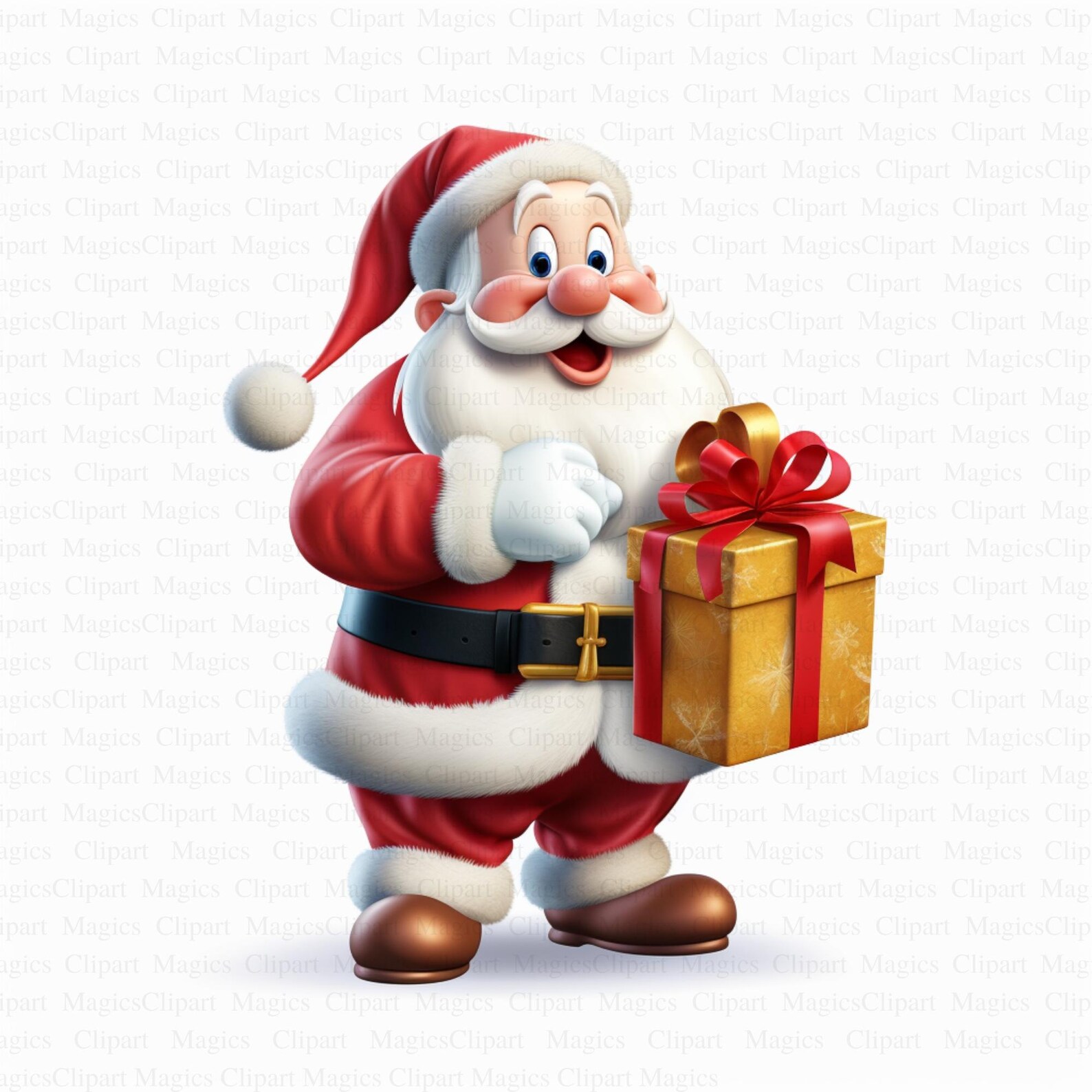Christmas Santa Claus Clipart 5 High Quality Jpgs Digitaldownload Wall ...