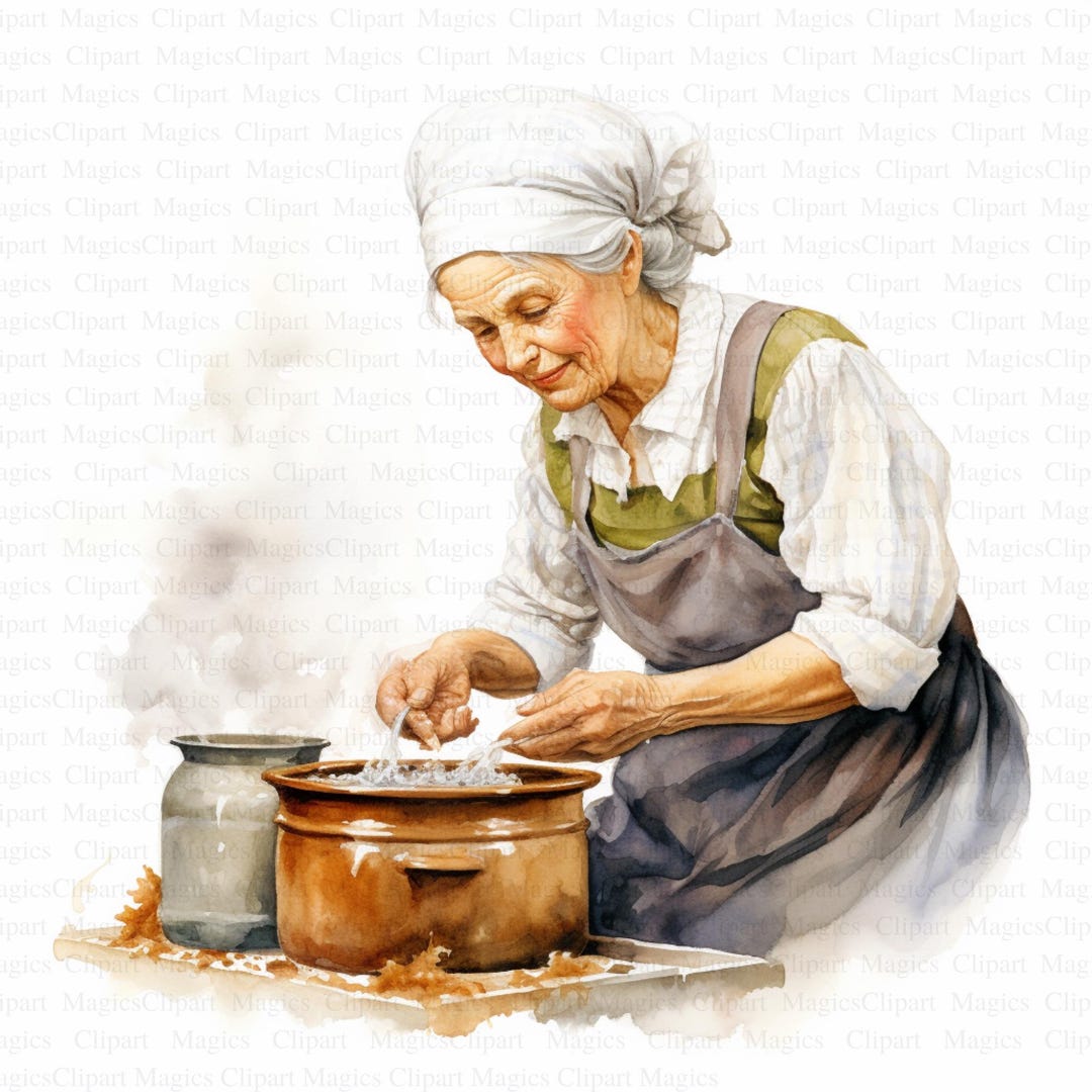 Old Fashioned Cooking Clipart 5 High Quality Jpgs Instant Digital ...