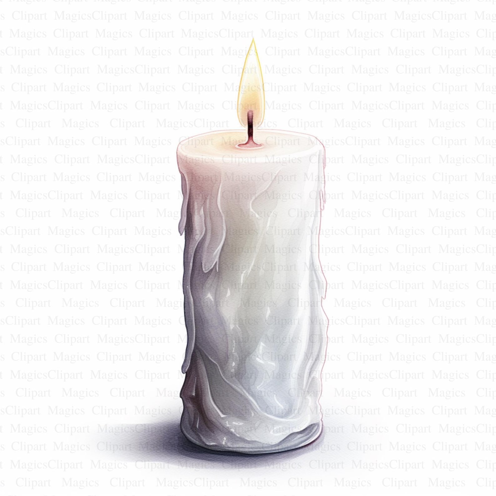 White Candles Clipart 5 High Quality Jpgs Digitaldownload Digital Paper ...