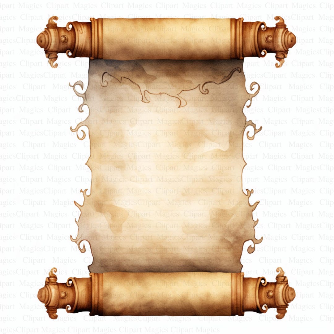 Medieval Scroll Clipart 5 High Quality Jpgs Digital Download Wall Art ...