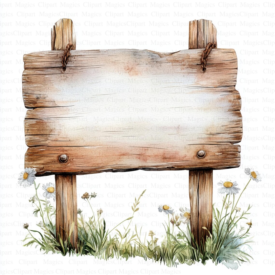 Wooden Sign Clipart 5 High Quality Jpgs Digital Download Rustic Wood ...