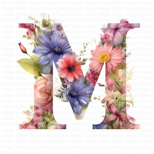 Letter M Clipart 5 High Quality Jpgs Digitaldownload Scrapbooking Card ...