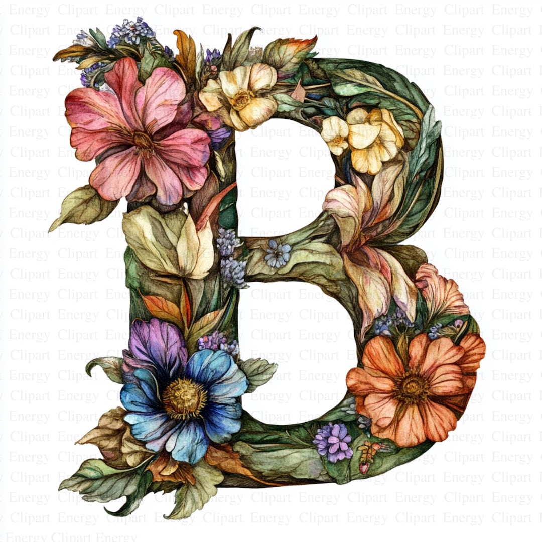 Letter B Clipart 5 High Quality Jpgs Digitaldownload Card Making ...