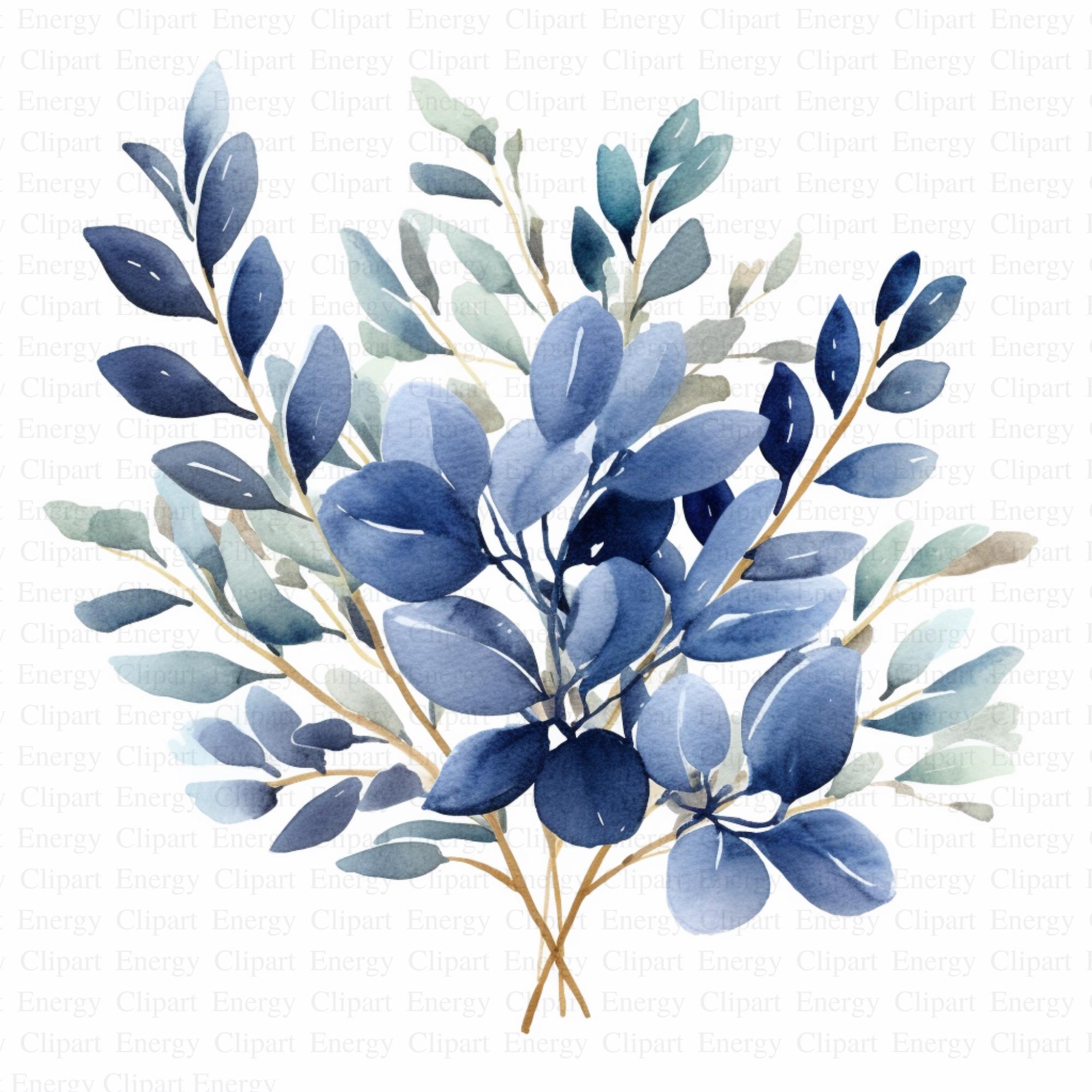 Indigo Plants Clipart 5 High Quality Jpgs Digitaldownload Scrapbooking ...