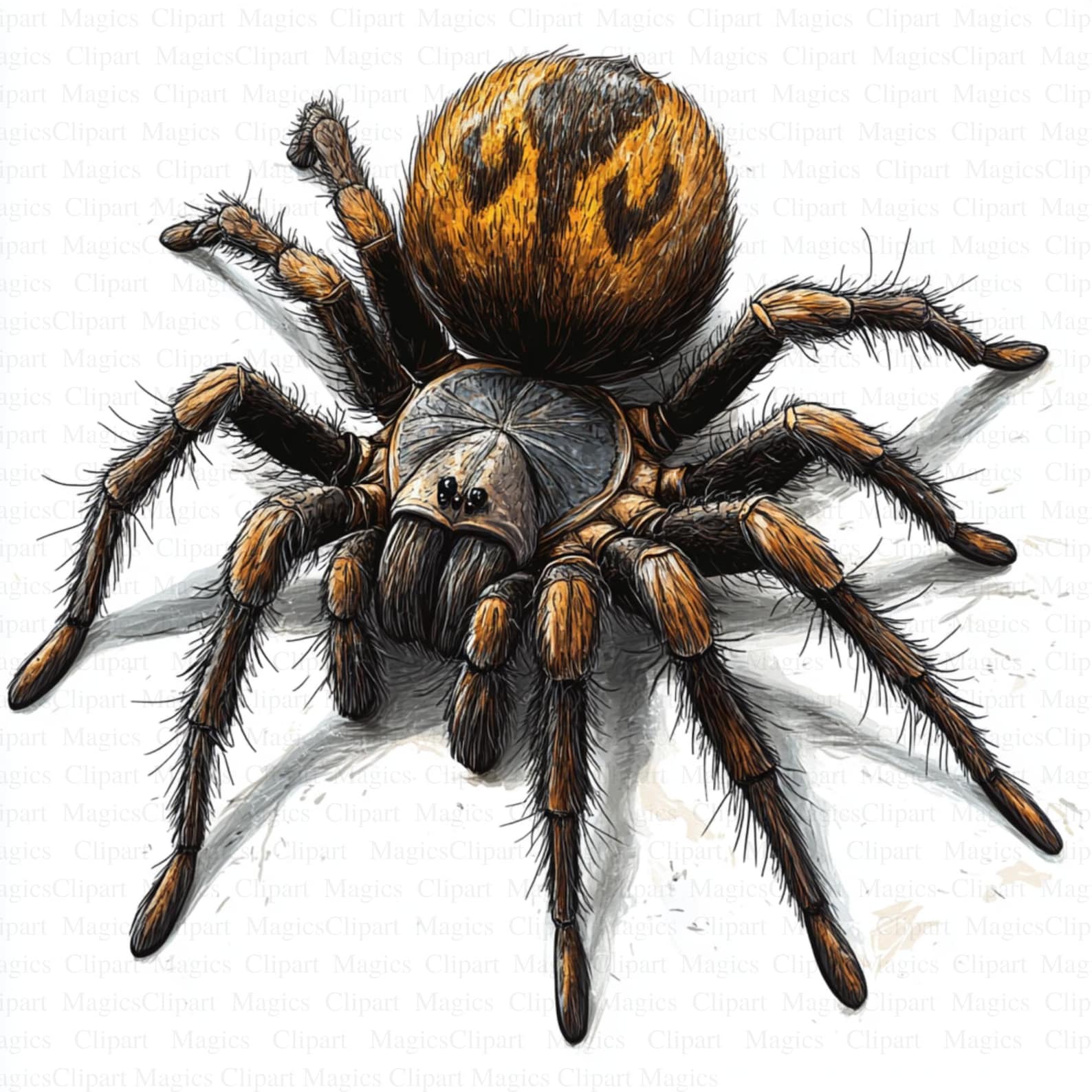 Tarantula Spider Clipart | 5 High Quality Jpgs | Digital Download ...