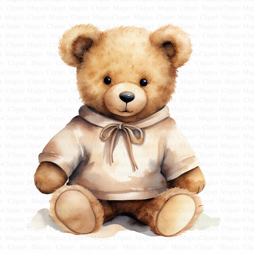 Teddy Bear Clipart 5 High Quality Jpgs Instant Digital Download Cute ...
