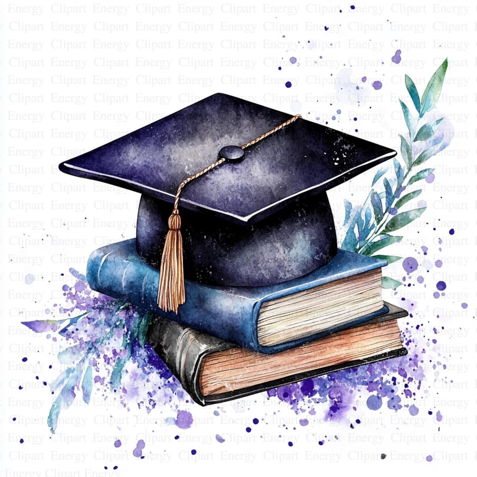 Graduation Cap Clipart 5 High Quality Jpgs Digital Download Graduation ...