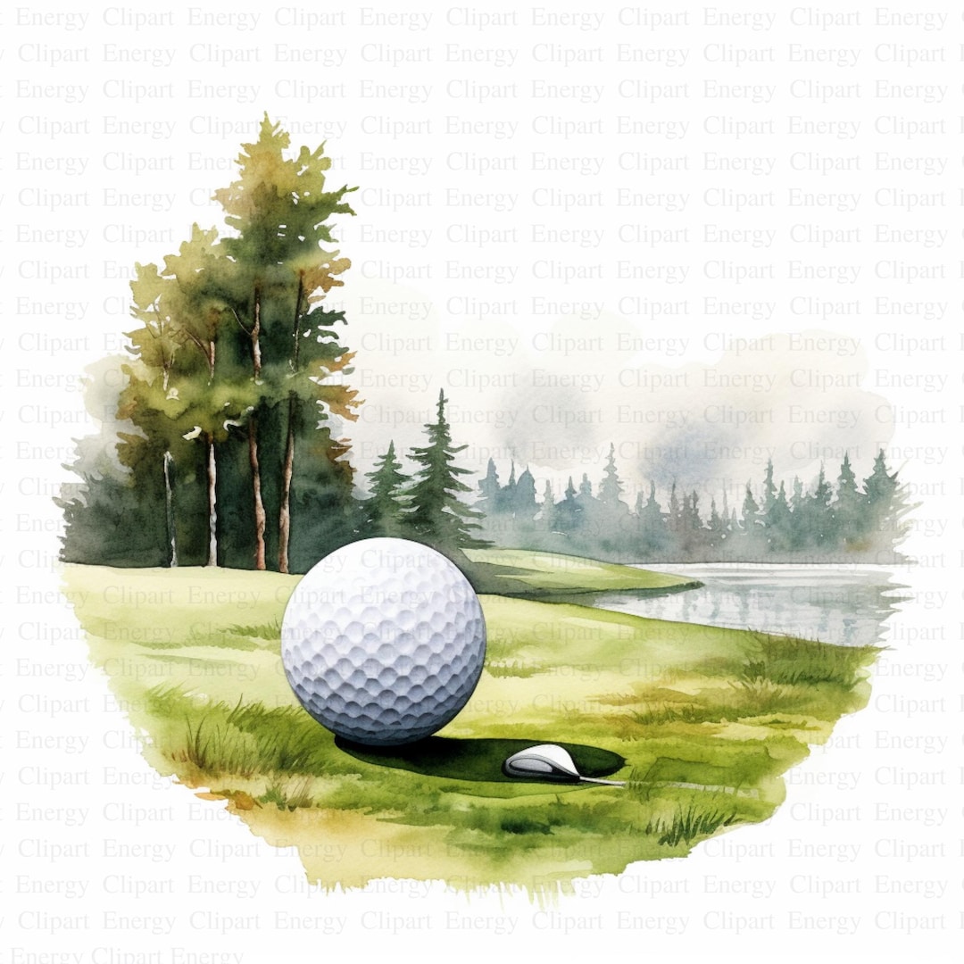 Golfing Clip Art 5 High Quality Jpgs Digital Download Golf Clipart Golf ...