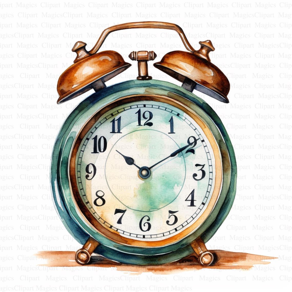 Old Fashioned Clock Clipart 5 High Quality Jpgs Digitaldownload Antique ...