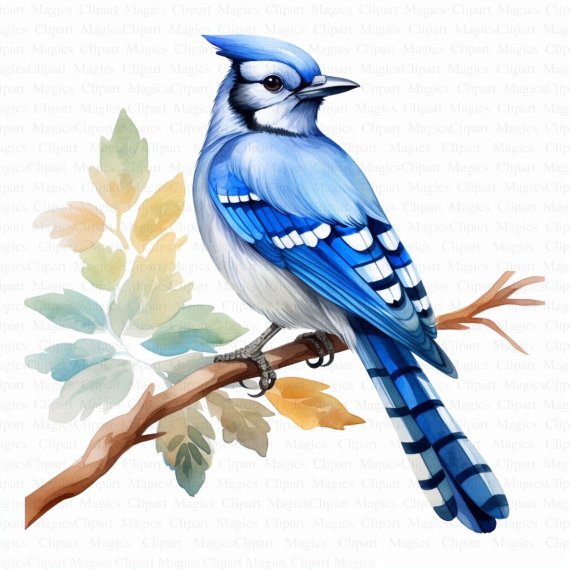 Blue Jay Clipart 5 High Quality Jpgs Digitaldownload Card Making ...