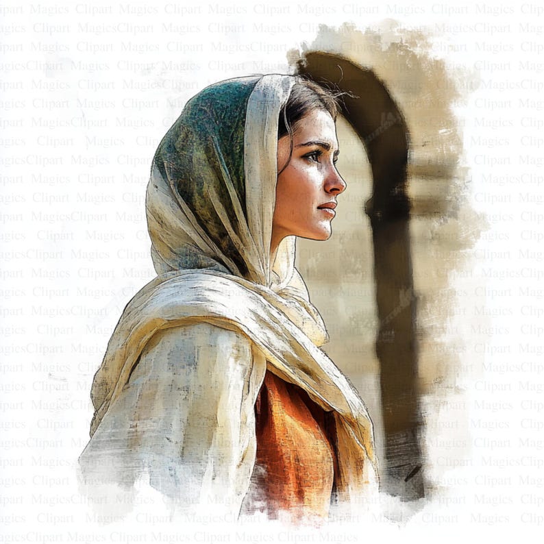 Woman in Biblical Times Clipart 5 High Quality Jpgs Digital Download ...