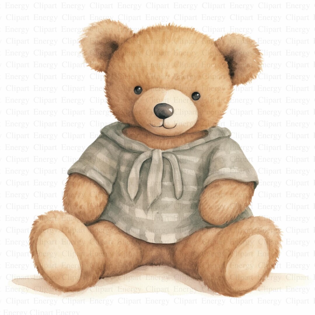 Teddy Bear Clipart | 5 High Quality Jpgs | Instant Digital Download ...