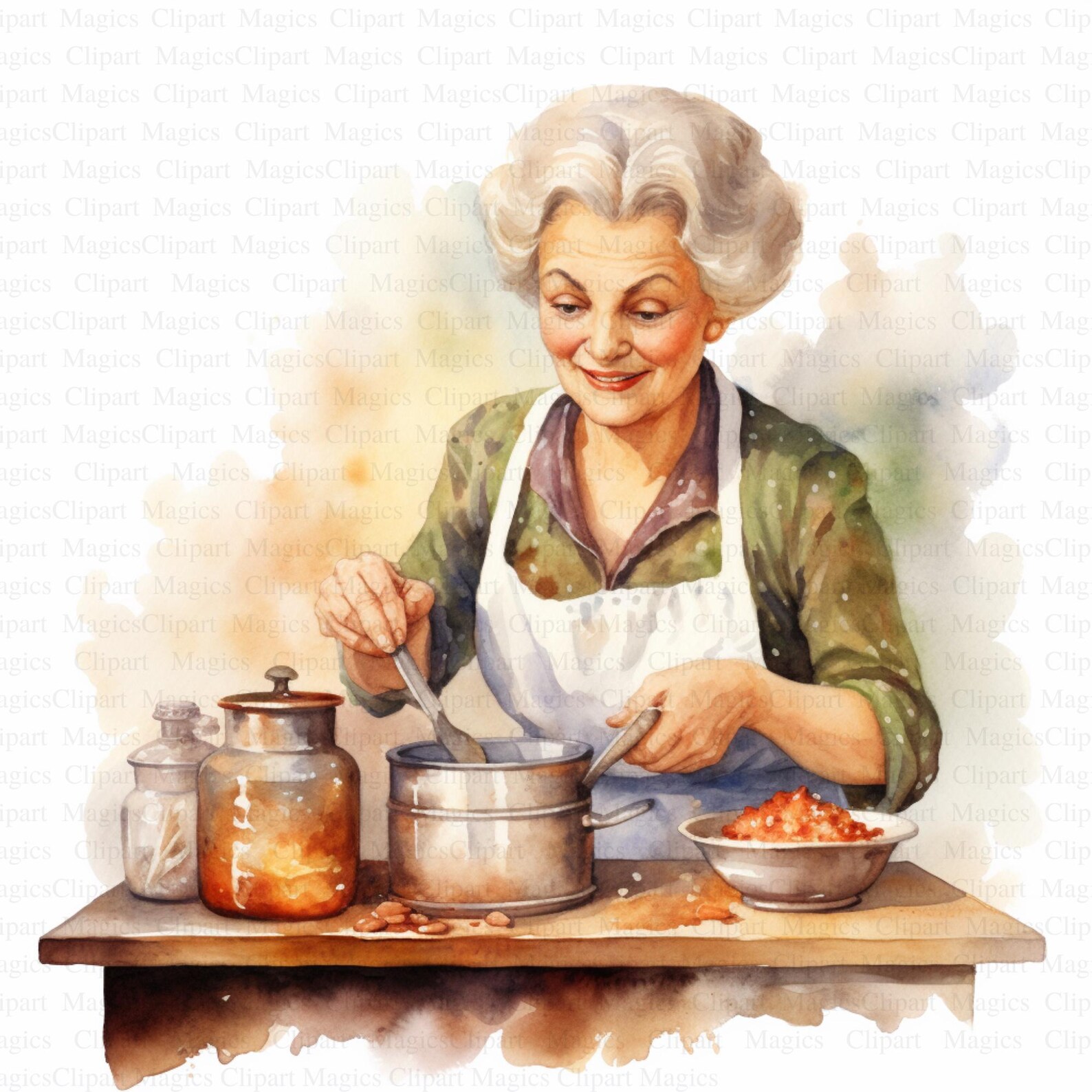Old Fashioned Cooking Clipart 5 High Quality Jpgs Instant Digital ...