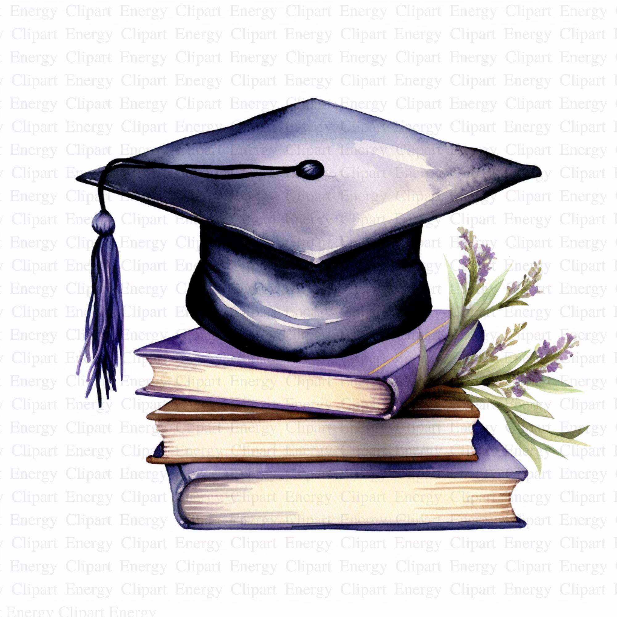 Graduation Cap Clipart 5 High Quality Jpgs Digital Download Graduation ...