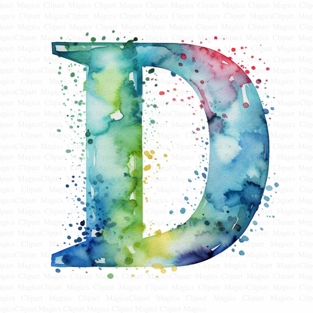 Letter D Clipart 5 High Quality Jpgs Digitaldownload Card Making ...