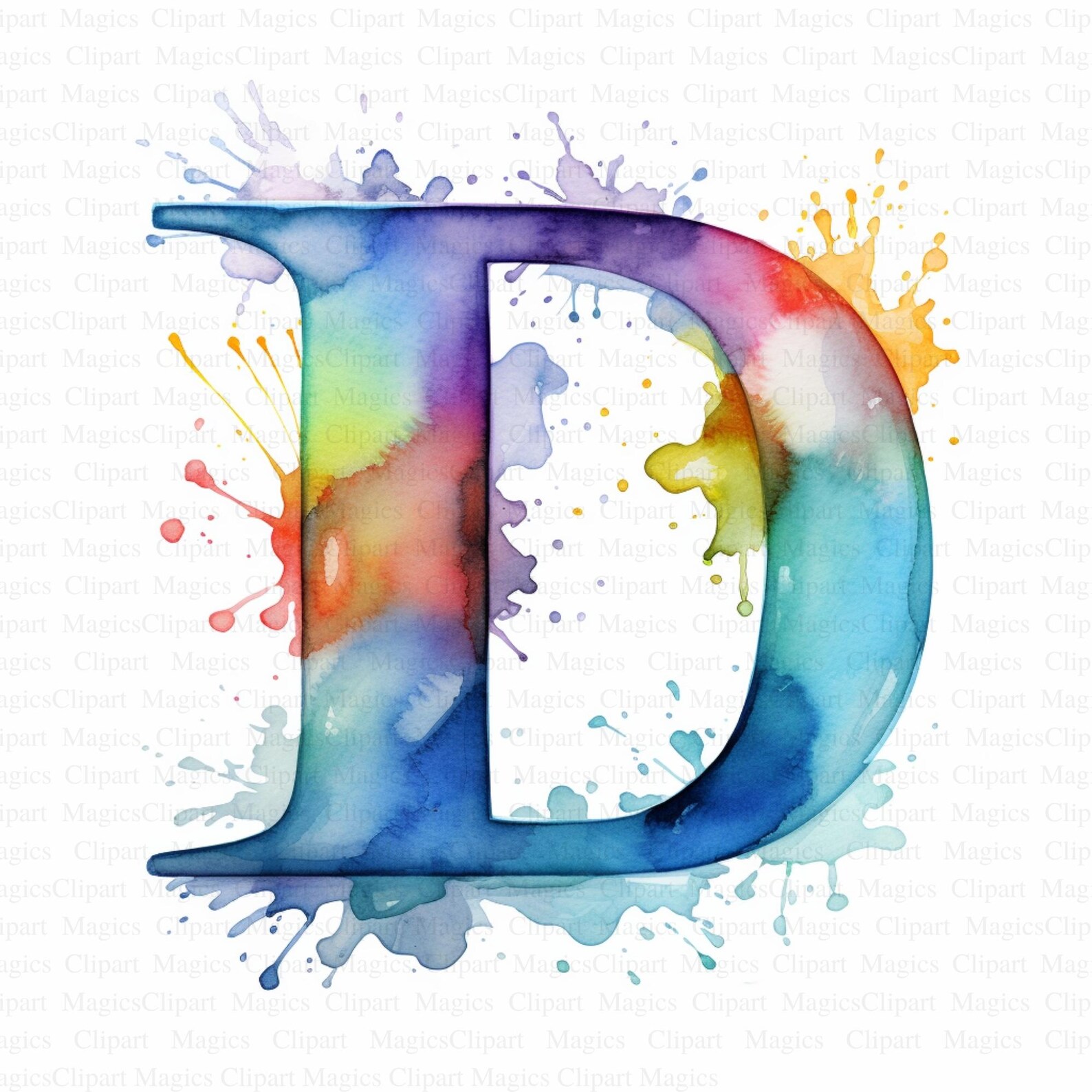 Letter D Clipart 5 High Quality Jpgs Digitaldownload Card Making ...