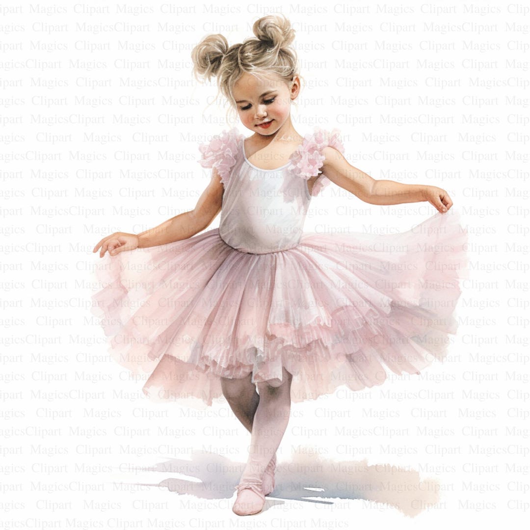 Little Girl Ballerina Clipart 5 High Quality Jpgs Digital Download ...
