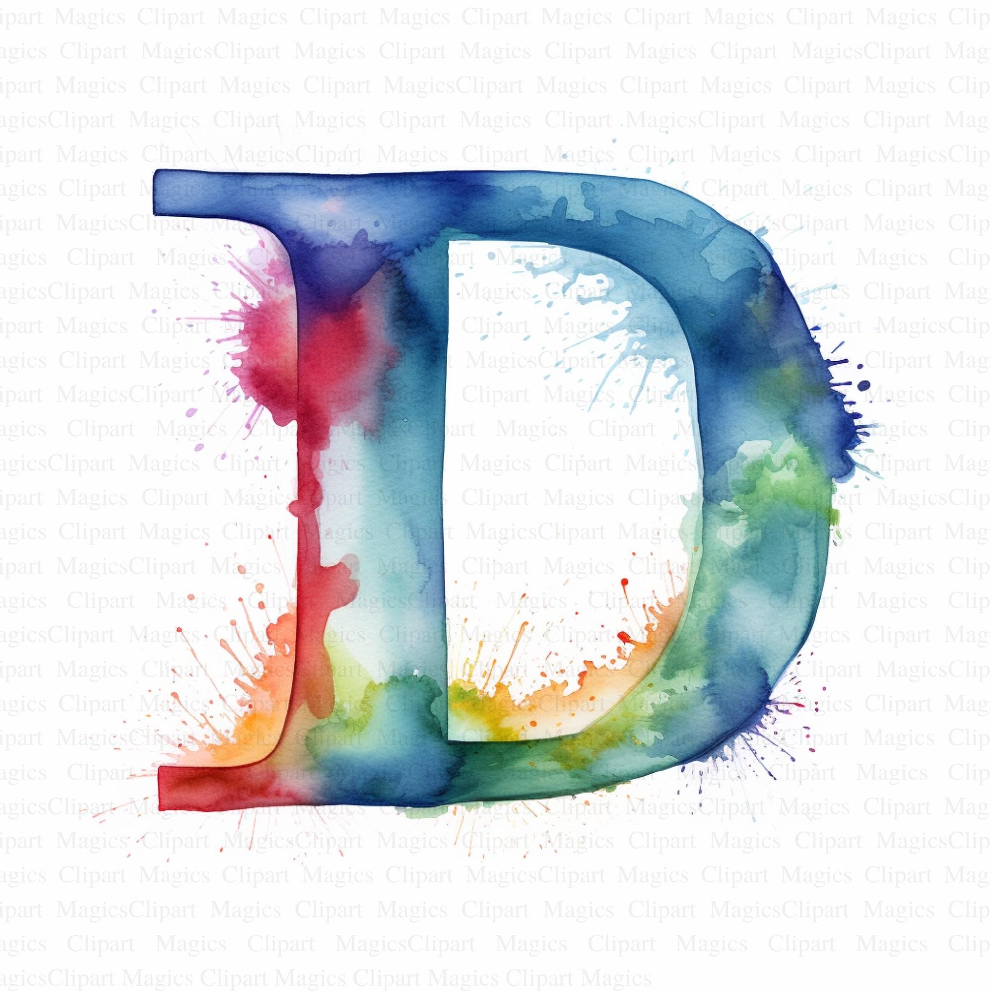 Letter D Clipart 5 High Quality Jpgs Digitaldownload Card Making ...