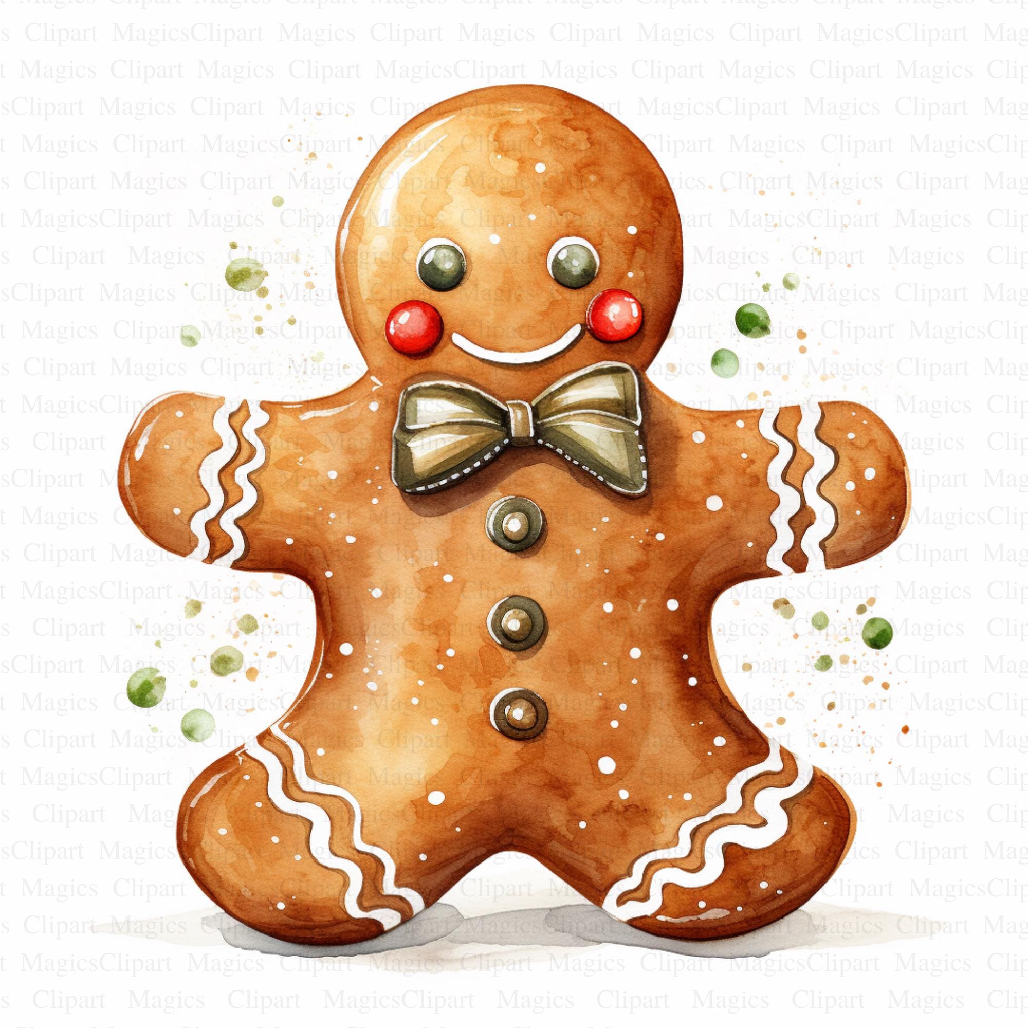 Gingerbread Man Clipart 5 High Quality Jpgs Digitaldownload ...