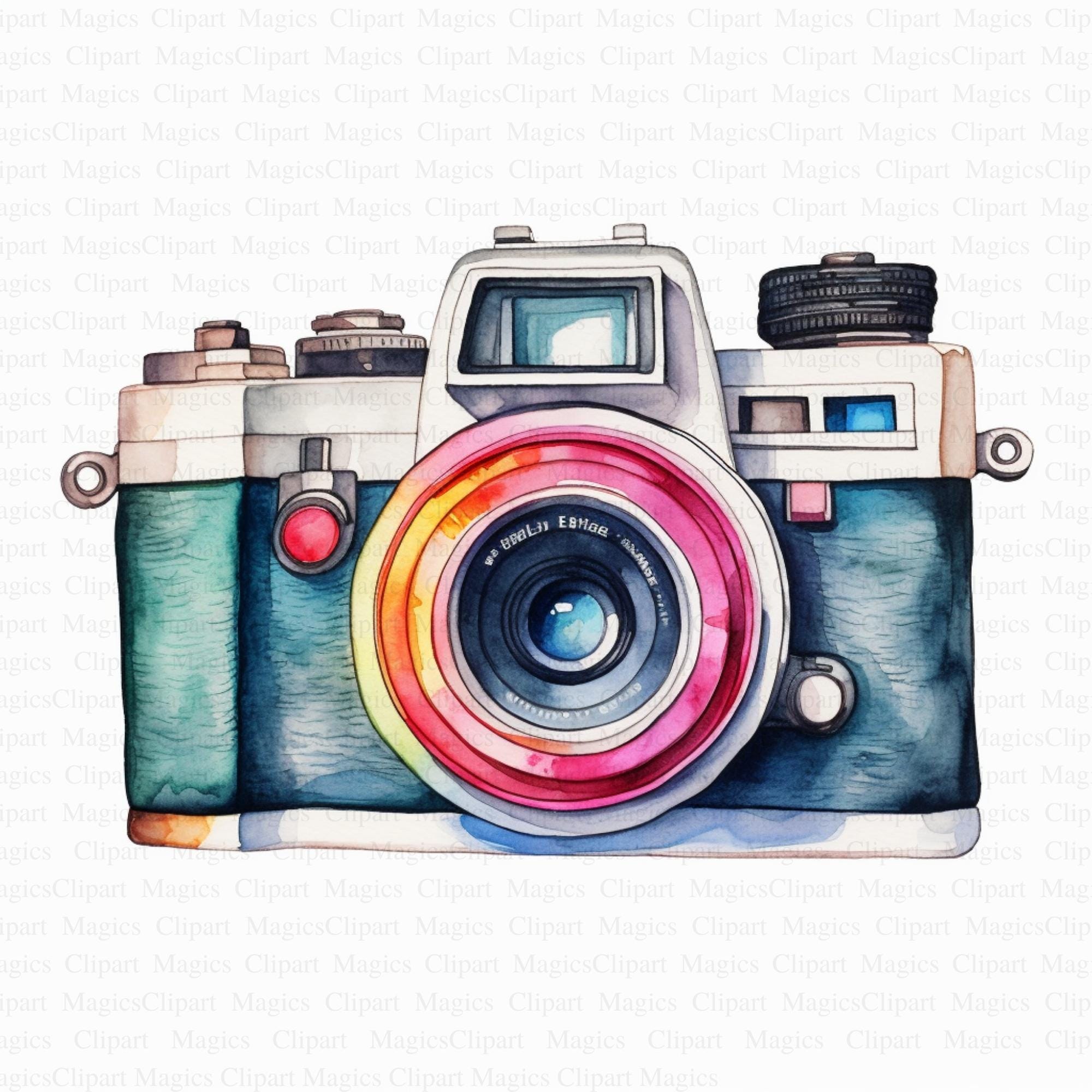 Camera Clipart 5 High Quality Jpgs Digital Download Card Making Camera ...