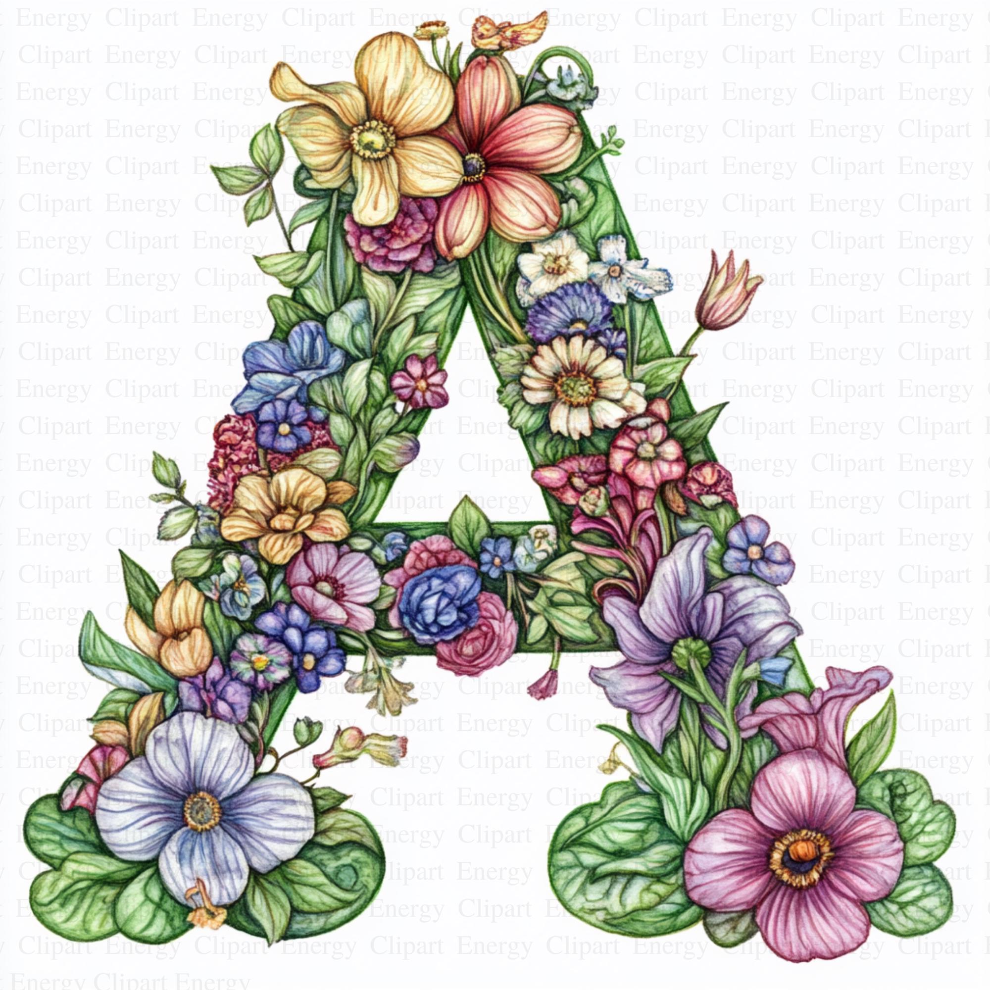 Letter A Clipart 5 High Quality Jpgs Digitaldownload Card Making ...