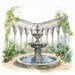 Cloister Fountains Clipart 5 High Quality Jpgs Digital Download Card ...
