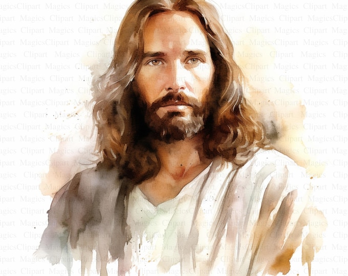 8 Jesus Christ Clipart, Jesus Crucified Clipart, Printable Watercolor ...