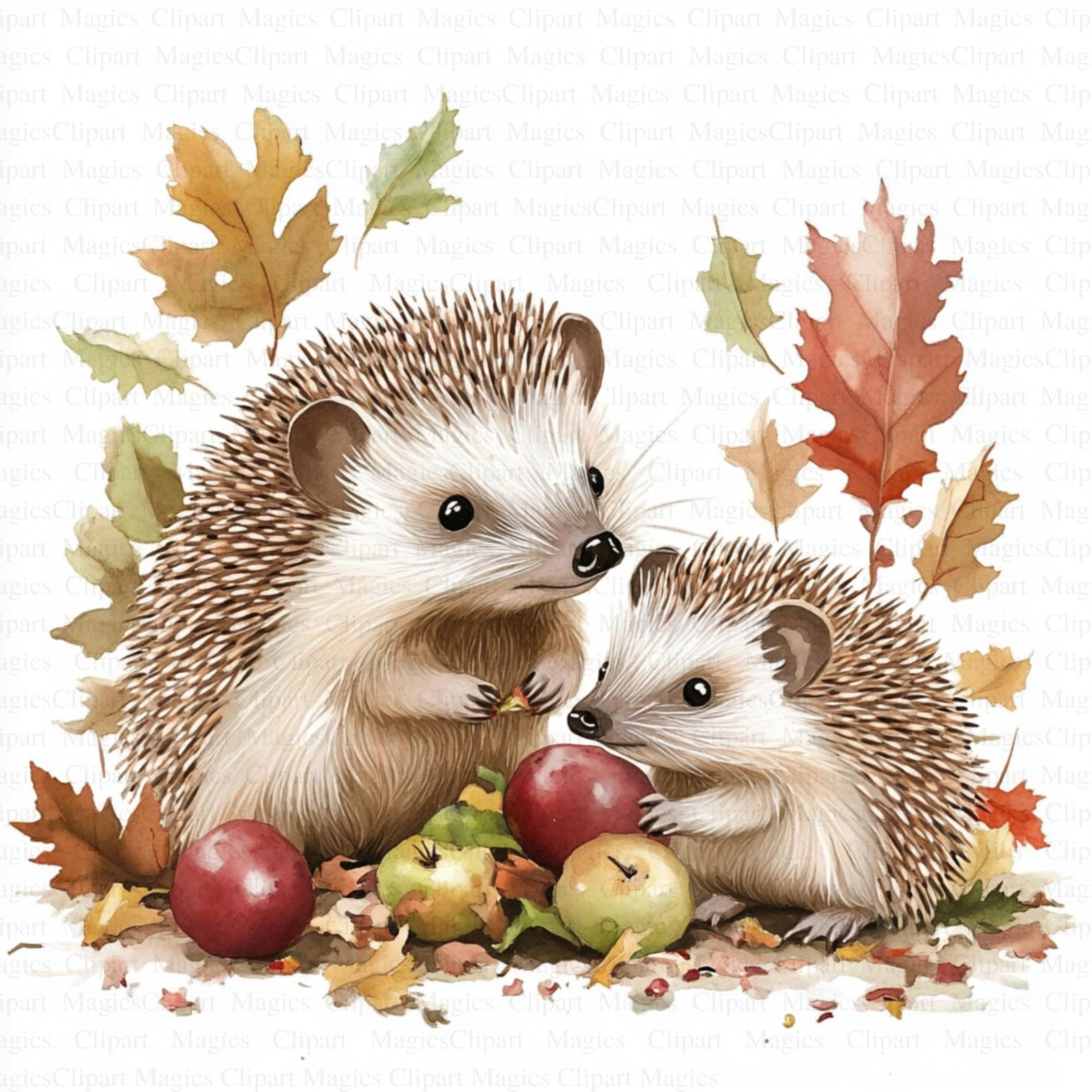 Hedgehog Family Clipart | 5 High Quality Jpgs | Digital Download ...